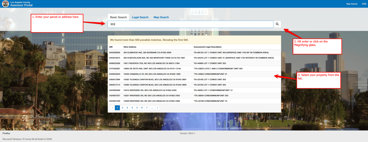 Los Angeles County Property Tax Website